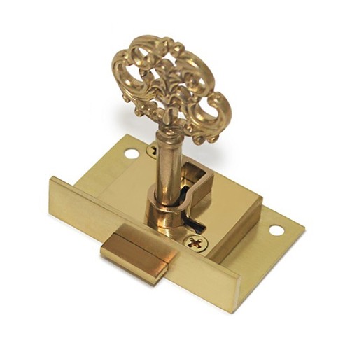 2PCS Brass Hidden Furniture Locks Cupboard Locker Desk Drawer File ...