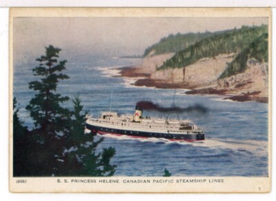 1929 CPR's Steamship S.S. PRINCESS HELENE on The Bay Of Fundy CA Letter ...