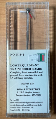 834 - HO Scale Tomar Lower Quadrant Train Order Board Signal #H-844 | eBay
