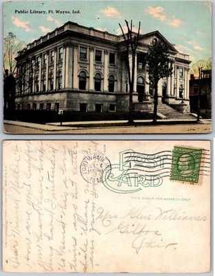 Public Library Fort Wayne IN Postcard | eBay