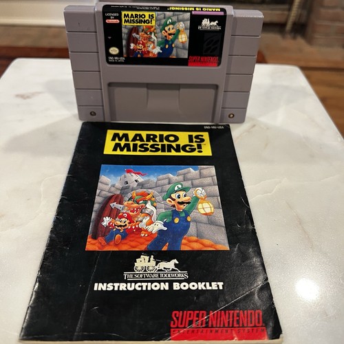 Mario is Missing! Super Nintendo SNES Includes Game & Manual ...