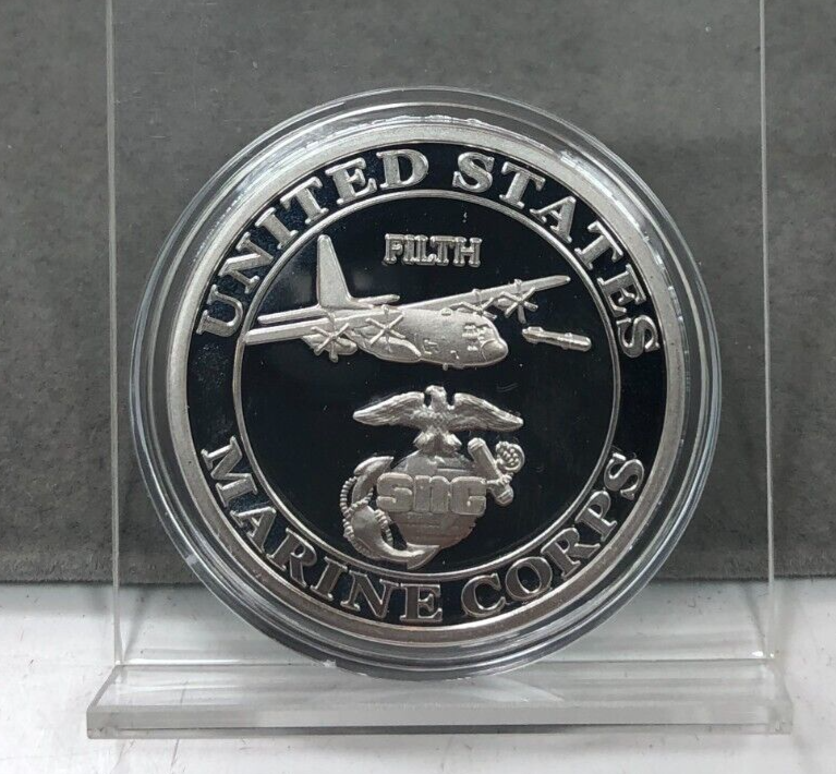2012 SNC ~ United States Marine Corps ~ 1oz .999 Fine Silver Round ...