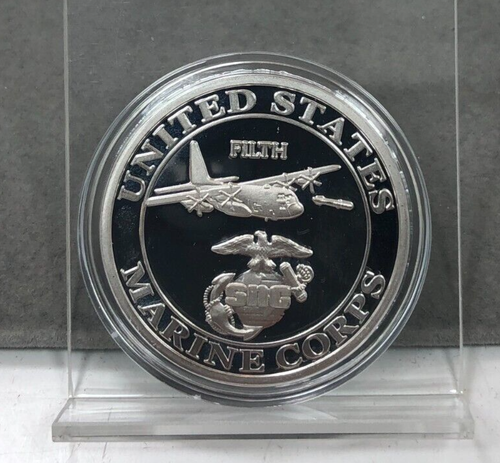 2012 SNC ~ United States Marine Corps ~ 1oz .999 Fine Silver Round ...