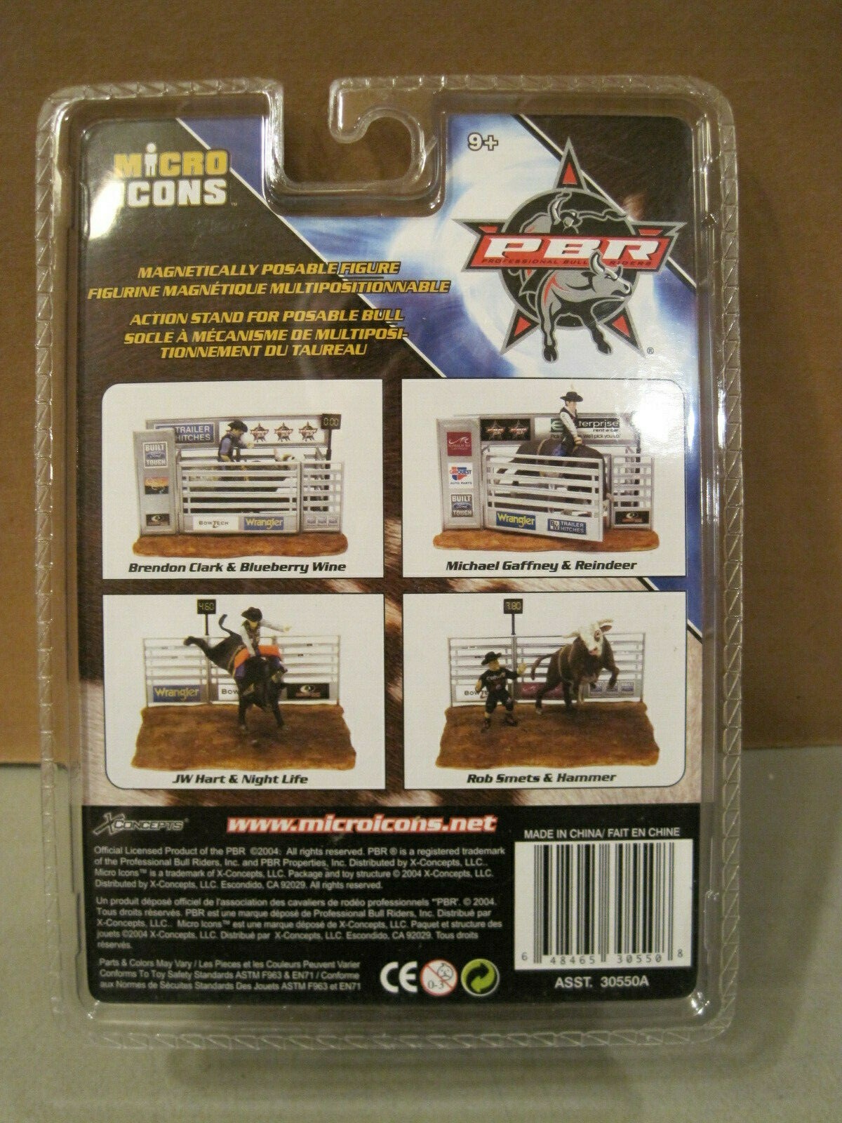 Micro Icons Professional Bull Riders PBR JW Hart & Night Life Action ...