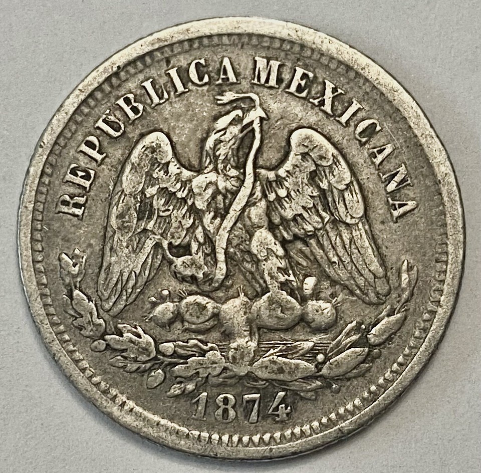 1874 MOM Mexico 25 Centavos Silver Coin ( Combine Shipping ) | eBay