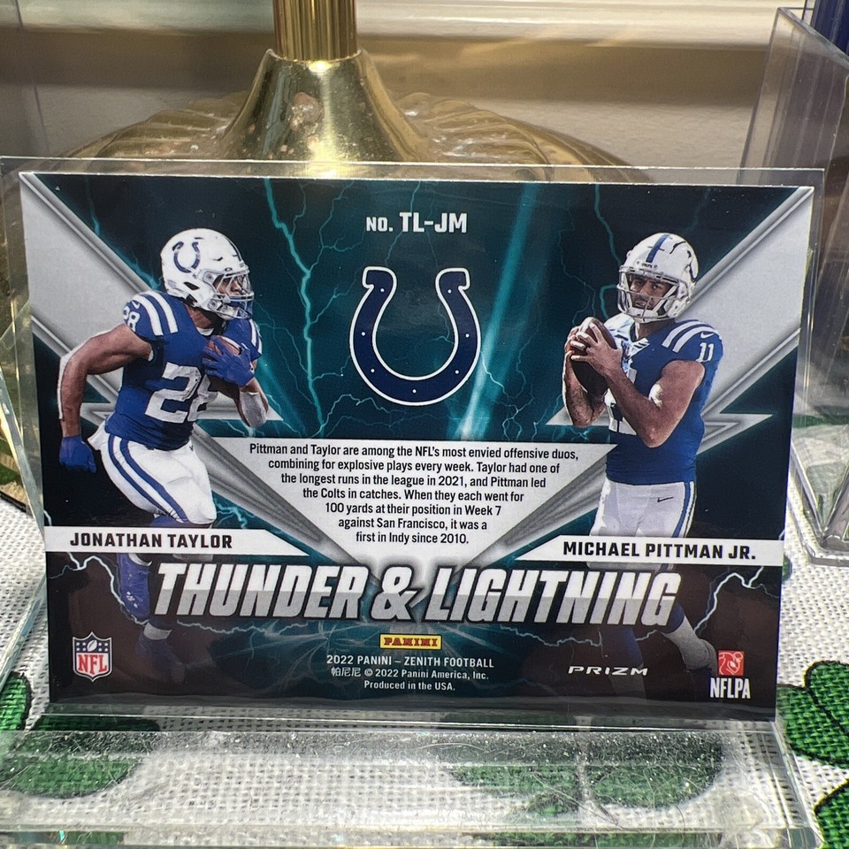2022 Zenith Jonathan Taylor Michael Pittman Jr Thunder and Lightning No ...