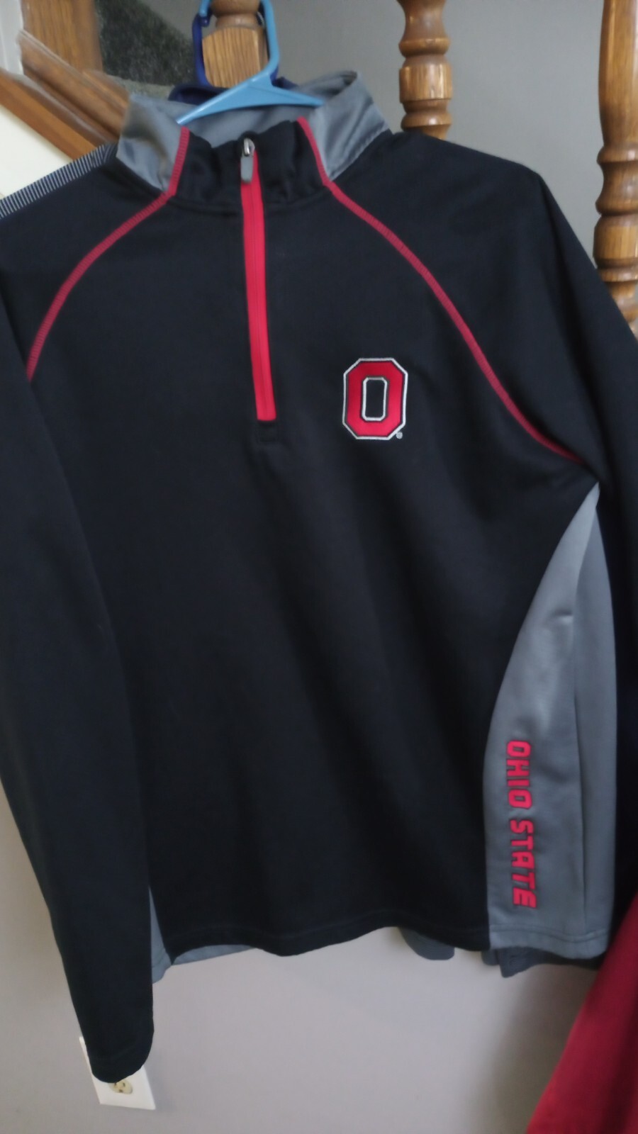 Ohio State Jacket Apparel 1/4 Zip Pullover Heathered Black Gray Red ...