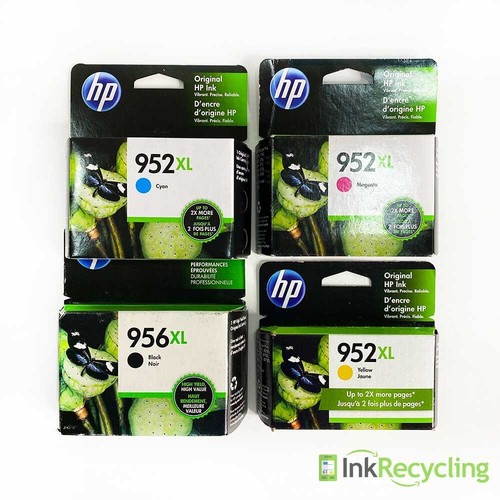 HP 956XL 952XL Ink Cartridge Black & Tri-color Combo Pack - OEM Brand ...