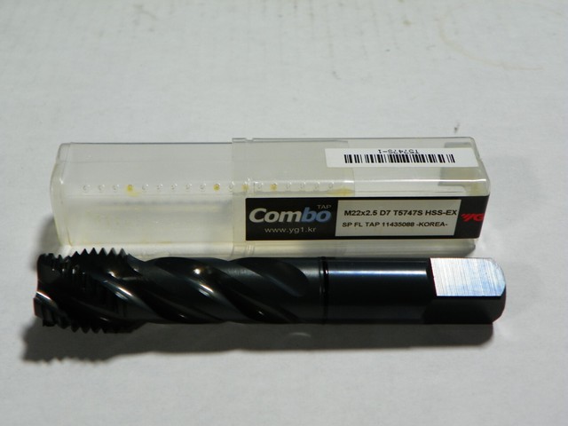 M22x2.5 D7 4 Spiral Flutes Modifed Bottom Hss-ex Combo Tap Steam Oxide ...