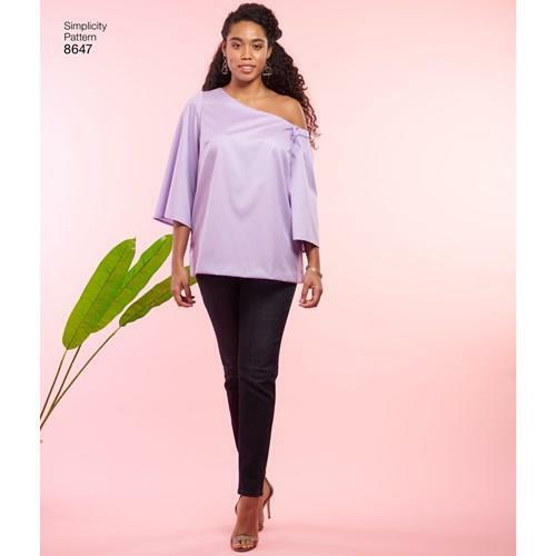Simplicity Sewing Pattern 8647 Misses Womens Easy Sleeves Tops Size 10 ...
