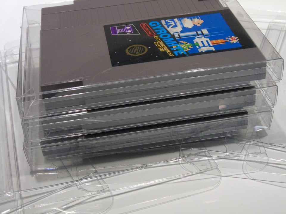 10 NES Nintendo Video Game Clear Case Cases Sleeve Box Protector ...
