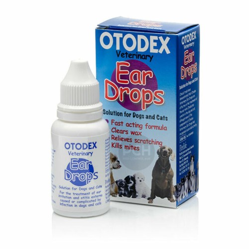 2 X Otodex Ear Drops Solution Dog Cat Clears Wax Mites Cleanser Itching ...
