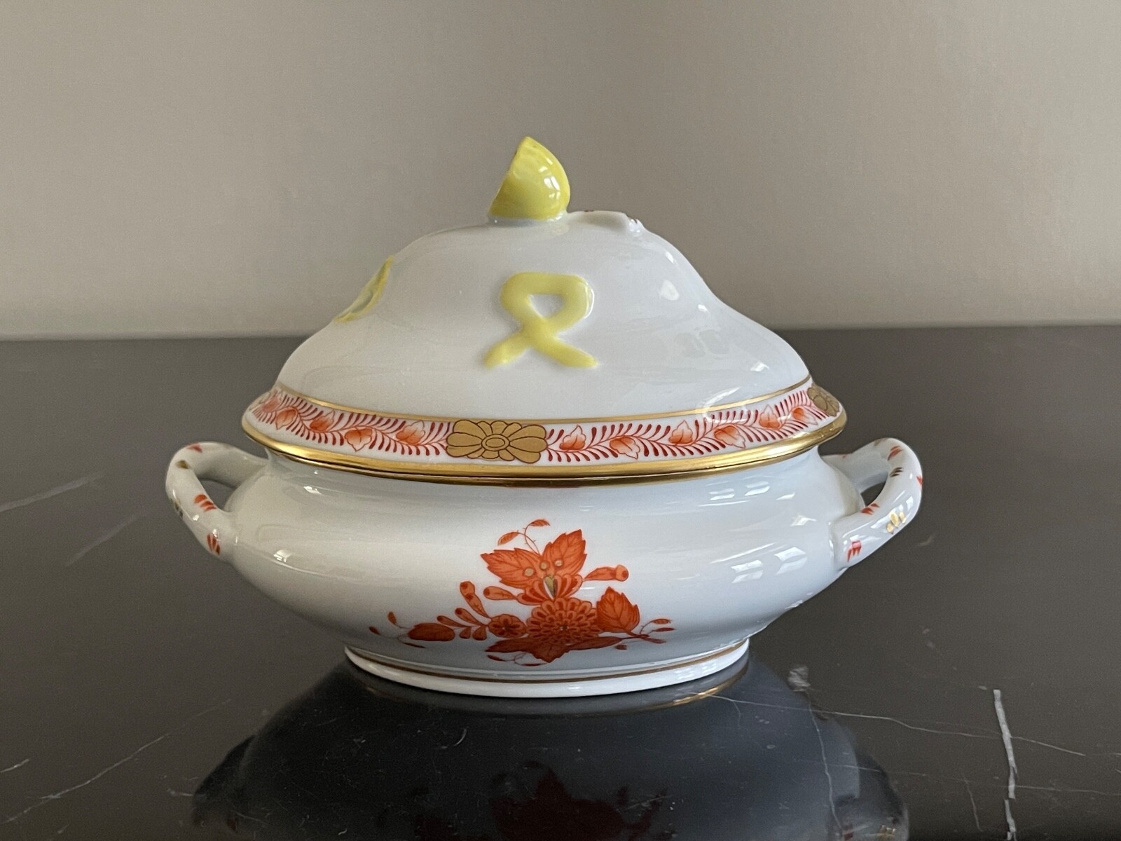 Herend Porcelain Hungary Chinese Bouquet Rust Mini Tureen # 6017/AOG | eBay