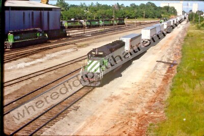 Original Slide Burlington Northern BN 7182 EMD SD40-2 Springfield MO 6 ...
