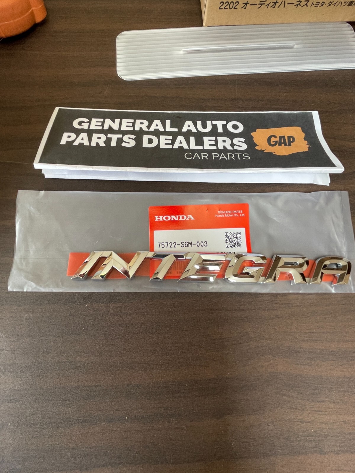 GENUINE HONDA INTEGRA Rear Emblem Badge DC5 TypeR Acura RSX 75722-S6M ...