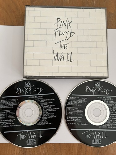 Pink Floyd The Wall Double Cd West Germany CDP7460368 Black Face CDs Vg ...