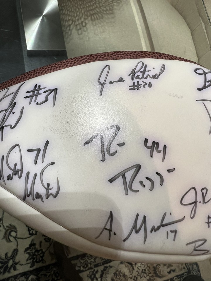 Signed Wilson Football Ball 11 Signatures NFL Autographed NOT ...