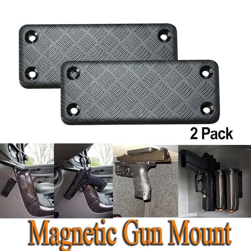 55lb Gun Magnet Mount Magnetic Holder Concealed Pistol For Car Desk Bed ...