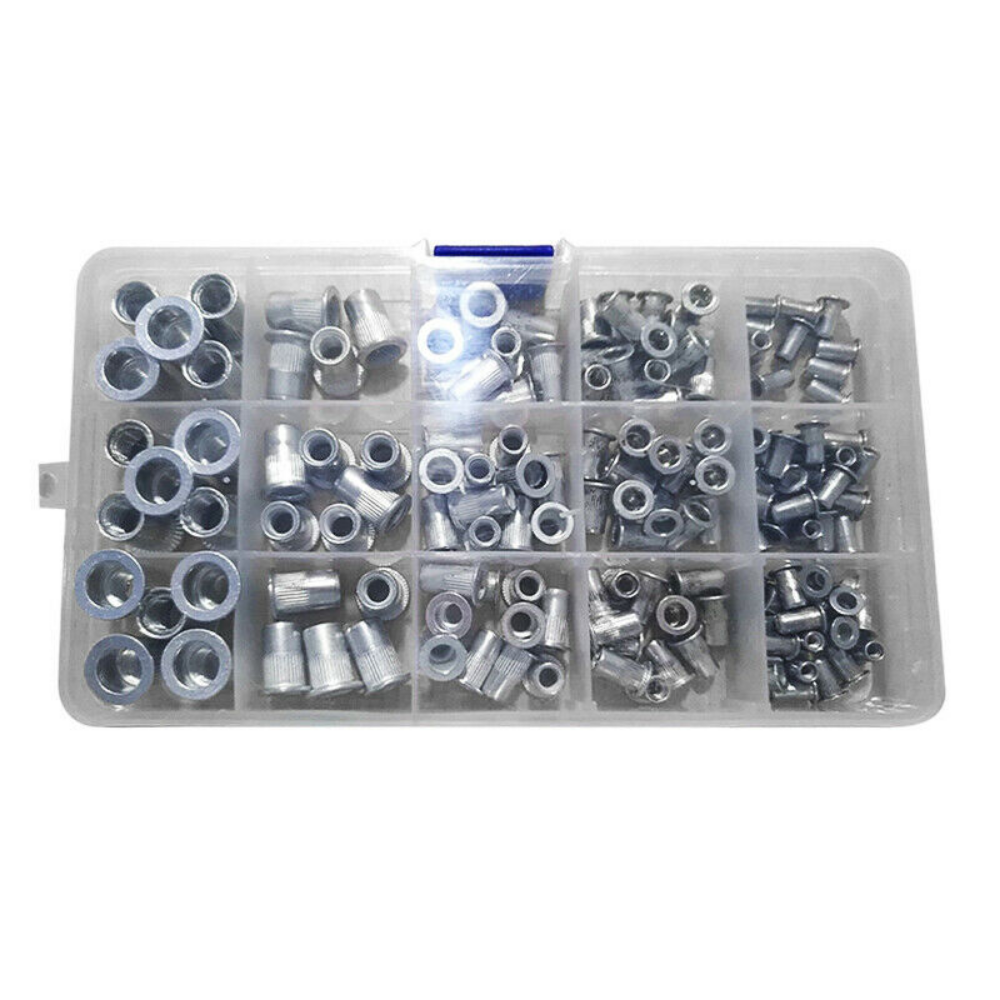 150Pcs M3 M4 M5 M6 M8 Aluminum Rivet Nut Kits Metric Flange Nutsert ...