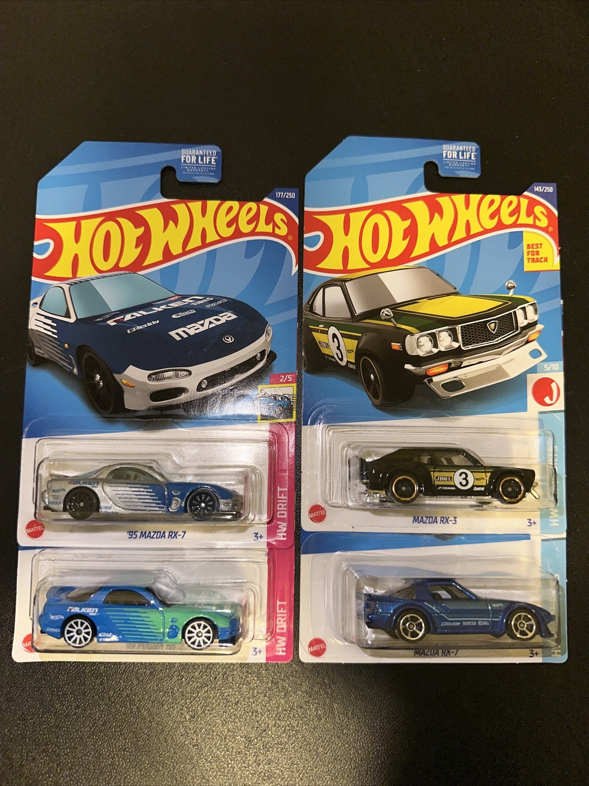 Hot Wheels Lot of 4 Mazda RX's | RX-3 | '95 RX-7 Drift, 95 Rx-7 Drift ...