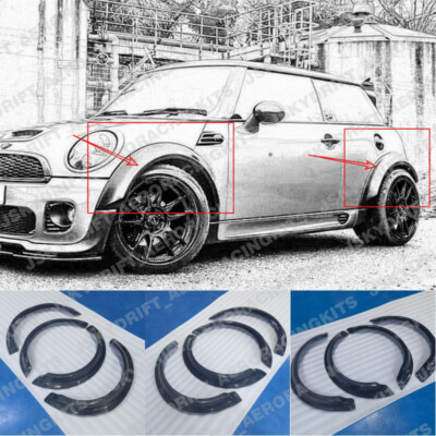 For Mini Cooper 03-07 R56 Front & Rear Wide Body Kit Fender Flares ...