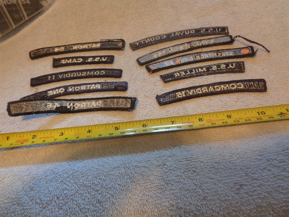 Ten (10) Different Navy Tabs or Rockers (BOX KIWI BAG#CT3) | eBay