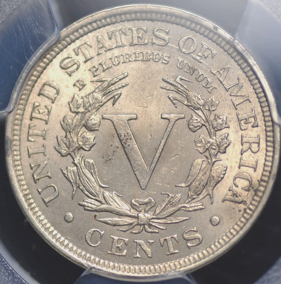 1900 LIBERTY "V" NICKEL PCGS MS 63 "MINOR VARIETY" RPD CRISPLY STRUCK ...