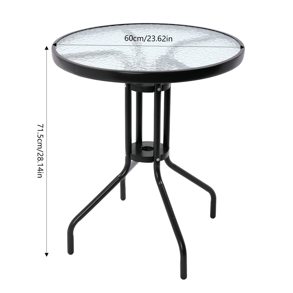 Patio Round Side Table Outdoor & Indoor Small End Table Coffee Bistro ...