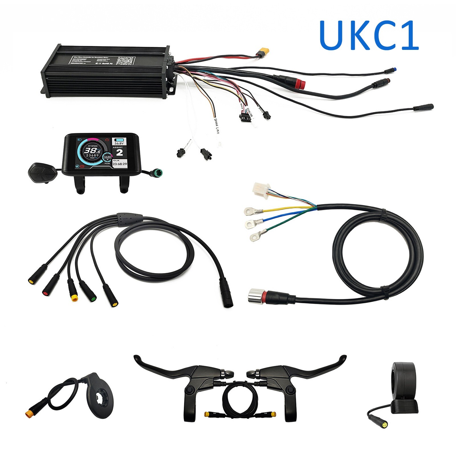 1000W-1500W Ebike 36V-52V 35A 3-Mode Sine Wave Controller W/ UKC-1 ...