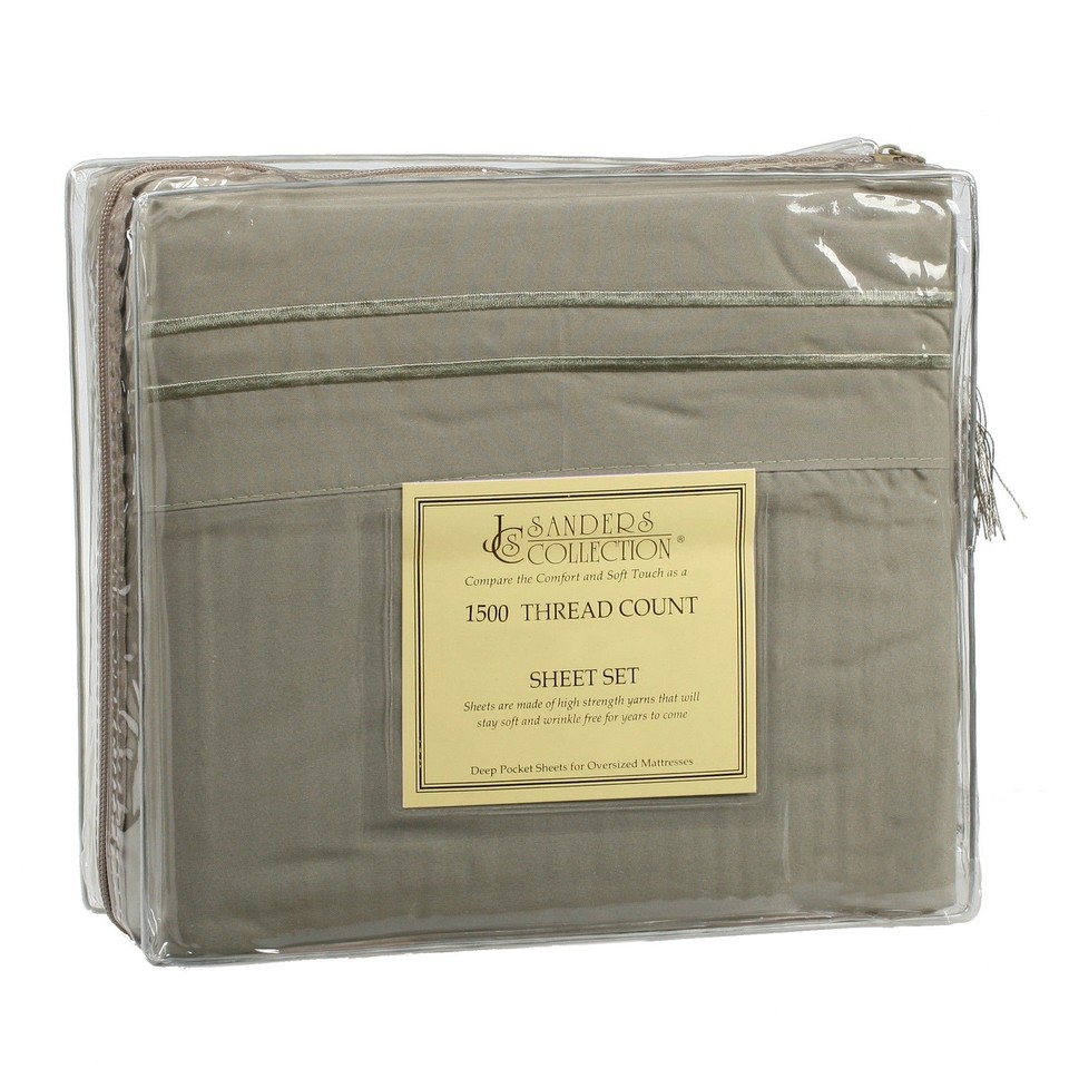 1500 Microfiber Thread Count 4 Piece Bed Sheet Set Many Sizes & Colors ...