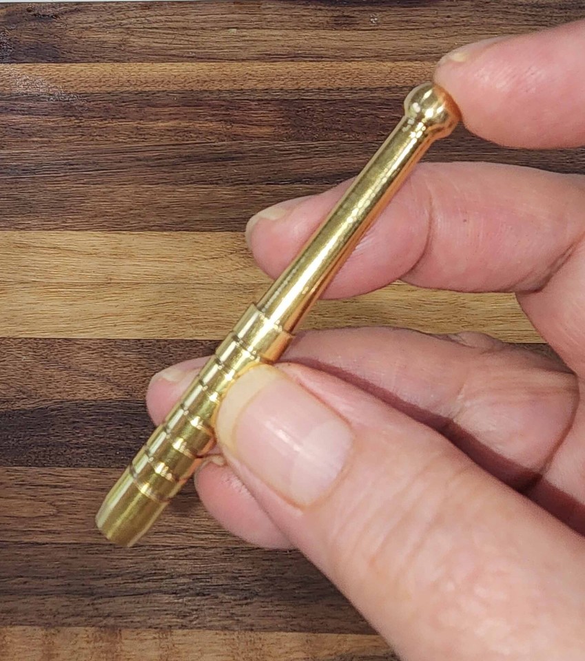 4" cocobolo rose wood & solid USA brass one hitter dugout pipe chillum ...