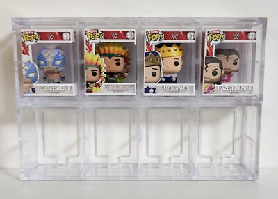 Funko Bitty Pop WWE Collection ALL Four w/ 1 Stand! Rey Jerry Razor ...