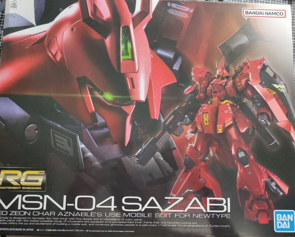 Gundam 1/144 MSN-04 Sazabi Neo Zeon Char Real Grade Model Kit Robot ...