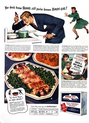 1942 BIRDS-EYE FROZEN FOOD WWII ERA Vintage Print Ad World War 2 | eBay
