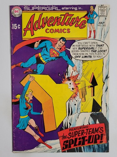 ADVENTURE COMICS #382 (VG/F) 1969 SUPERMAN & SUPERGIRL COVER ...