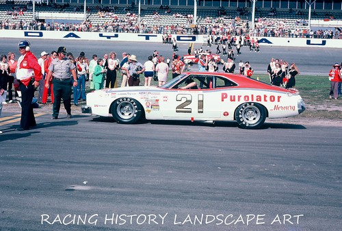 1975 DAYTONA 500 8x10 PHOTO #21 DAVID PEARSON WOOD BROTHERS MERCURY ...