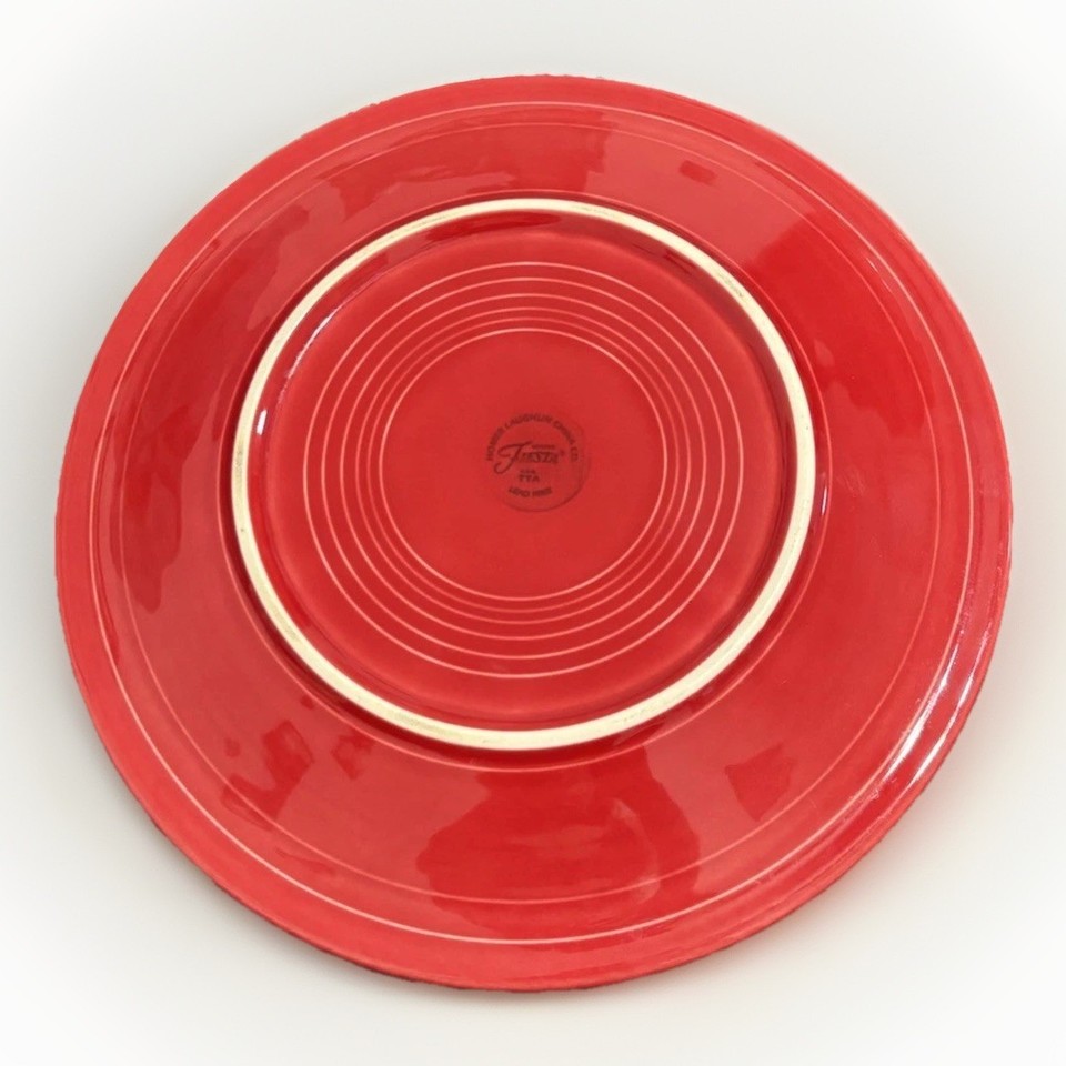 FIESTA Scarlet 10.5" Red Dinner Plate by Homer Laughlin Co. Vintage ...