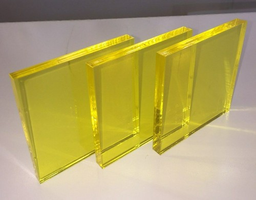 PERSPEX 10mm THICK YELLOW 2202 TINTED ACRYLIC PLASTIC CUT TO SIZE ...
