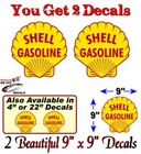 2 Vintage MDL# SHELGAS04 Gasoline Pump Decals Gas Station Sign Stickers ...