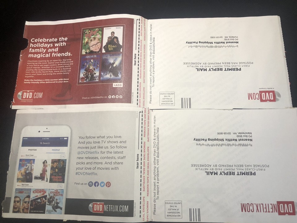 Netflix Red Envelope CHRISTMAS STORY FRAGILE Return DVD Mailer GOOD ...