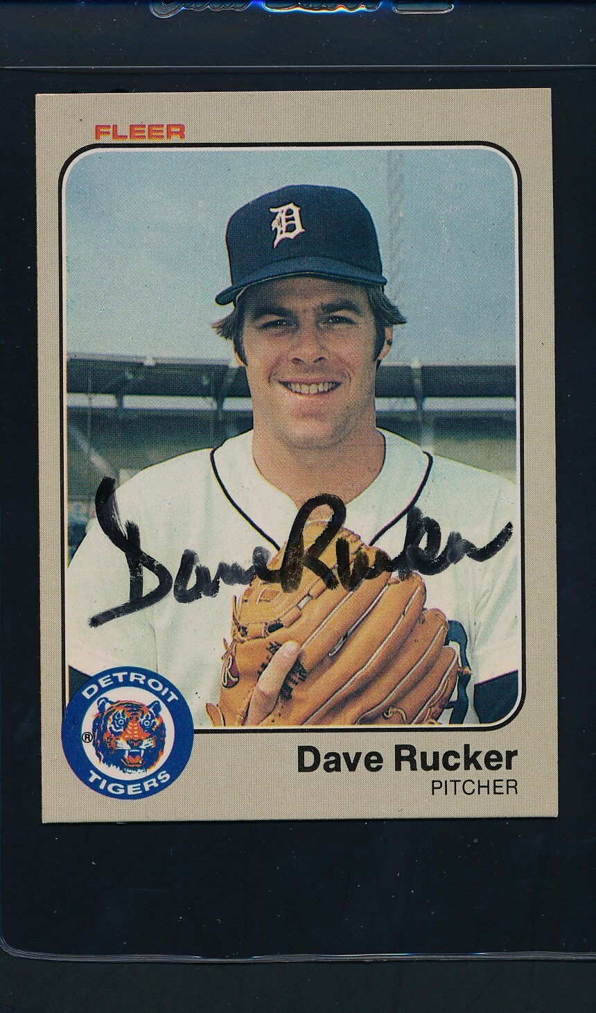 1983 Fleer #341 Dave Rucker Tigers Signed Auto *27794 | eBay