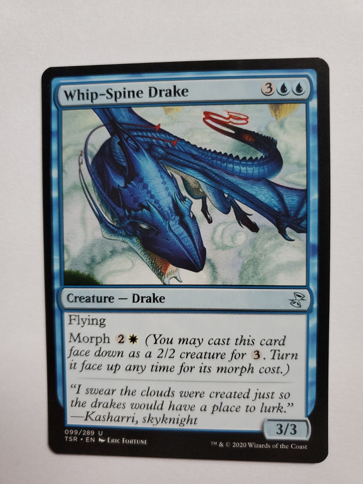 MTG Magic The Gathering Card Whip-Spine Drake Creature Drake Blue Time ...