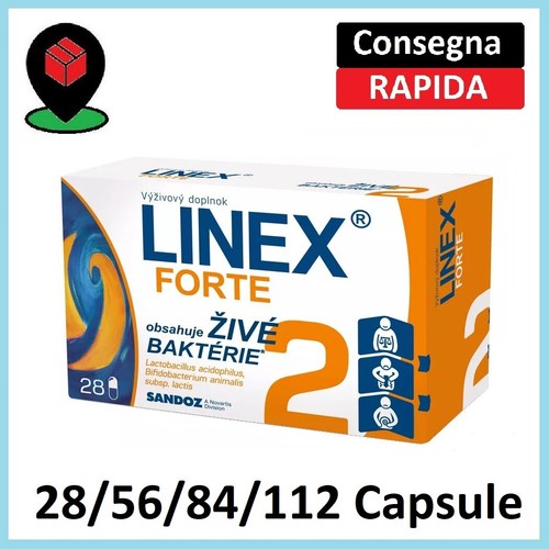 LINEX Forte Probiotici Probiotico Capsule Inulina Lactobacillus Senza ...
