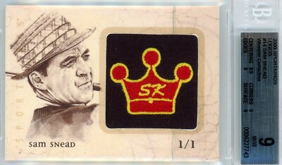 2009 SPORTKINGS SAM SNEAD LOGOS #14 GRADED BGS 9 - EMBROIDERED ...
