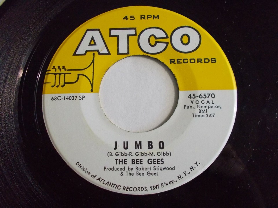 Bee Gees The Singer Sang His Song / Jumbo 45 1968 ATCO Vinyl Record | eBay
