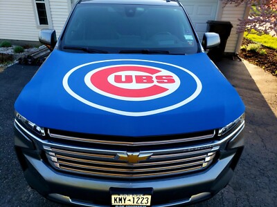 Chicago Cubs Custom Auto Hood Cover | Sports Flags | MLB Flags | Hood ...