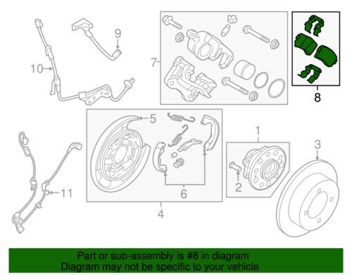 Kia OEM 17-18 Cadenza Brake-rear Pads 58302G8A50 for sale online | eBay