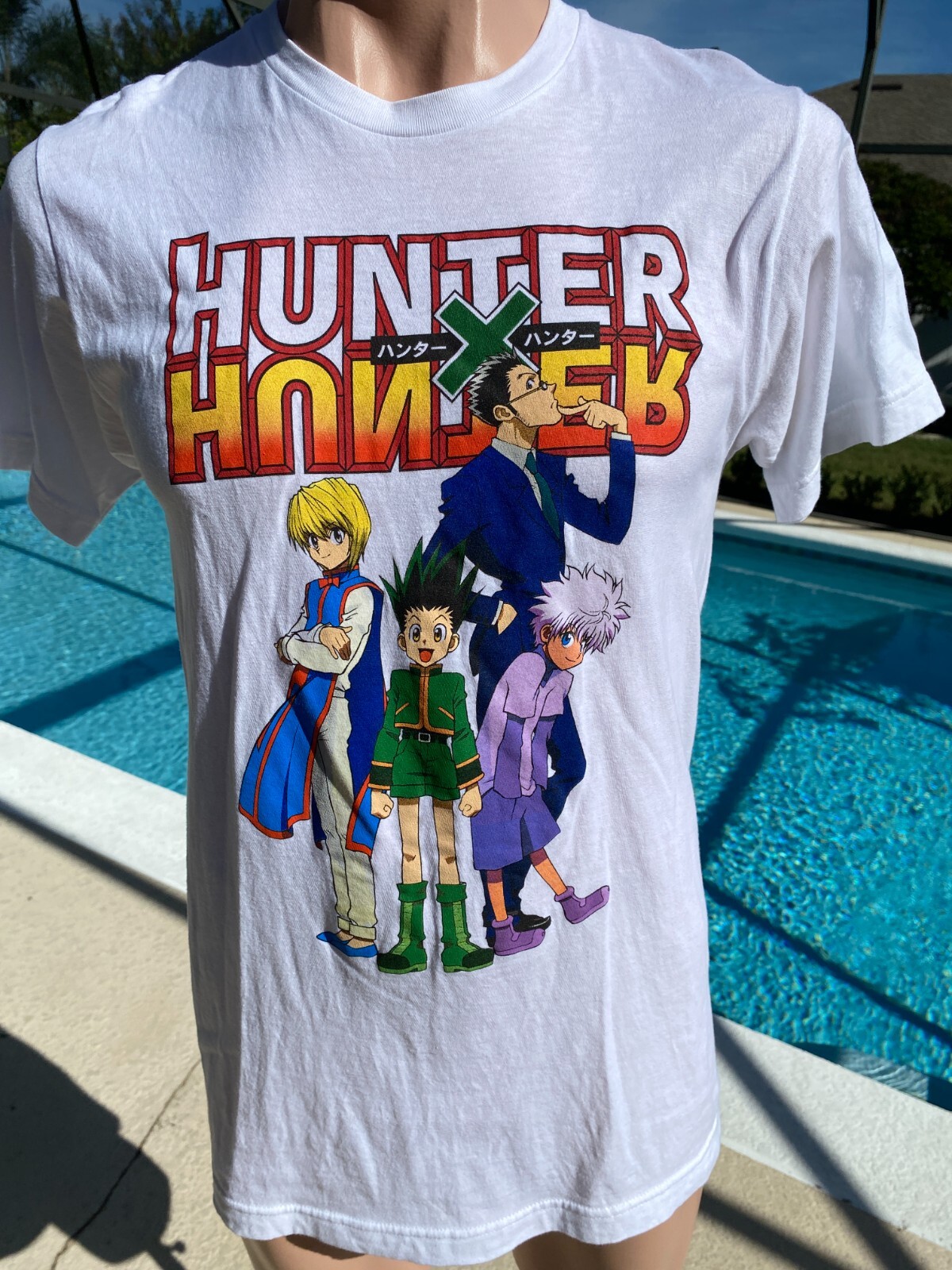 Hunter X Hunter Japanese Anime Graphic T-Shirt White … - Gem