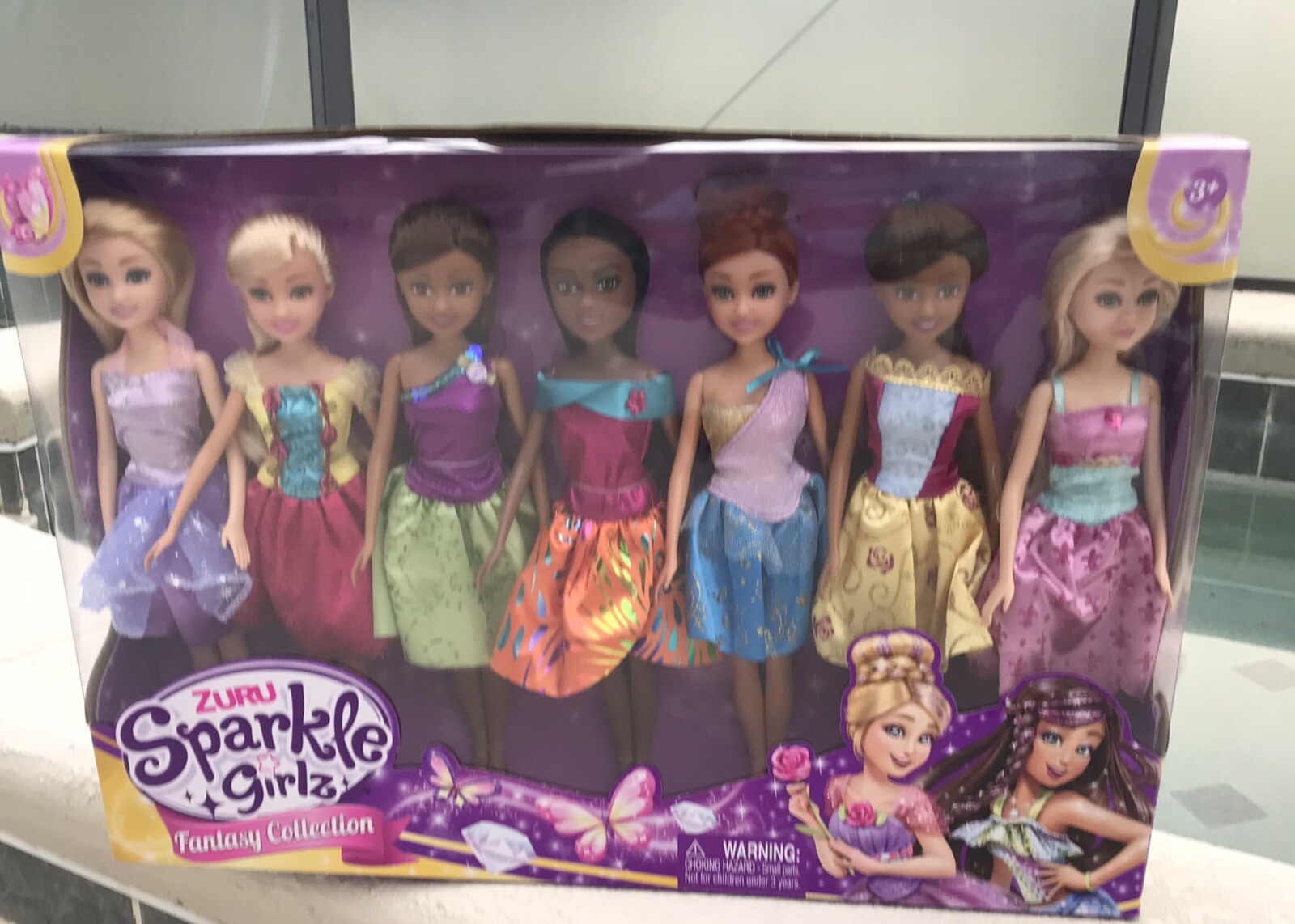 Sh3 ZURU Sparkle Girlz Set of 7 Dolls Princess Collection 100366 3 for ...