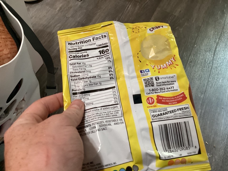 Empty Lays Classic Potato French Fries bag touched my air from 2019. | eBay